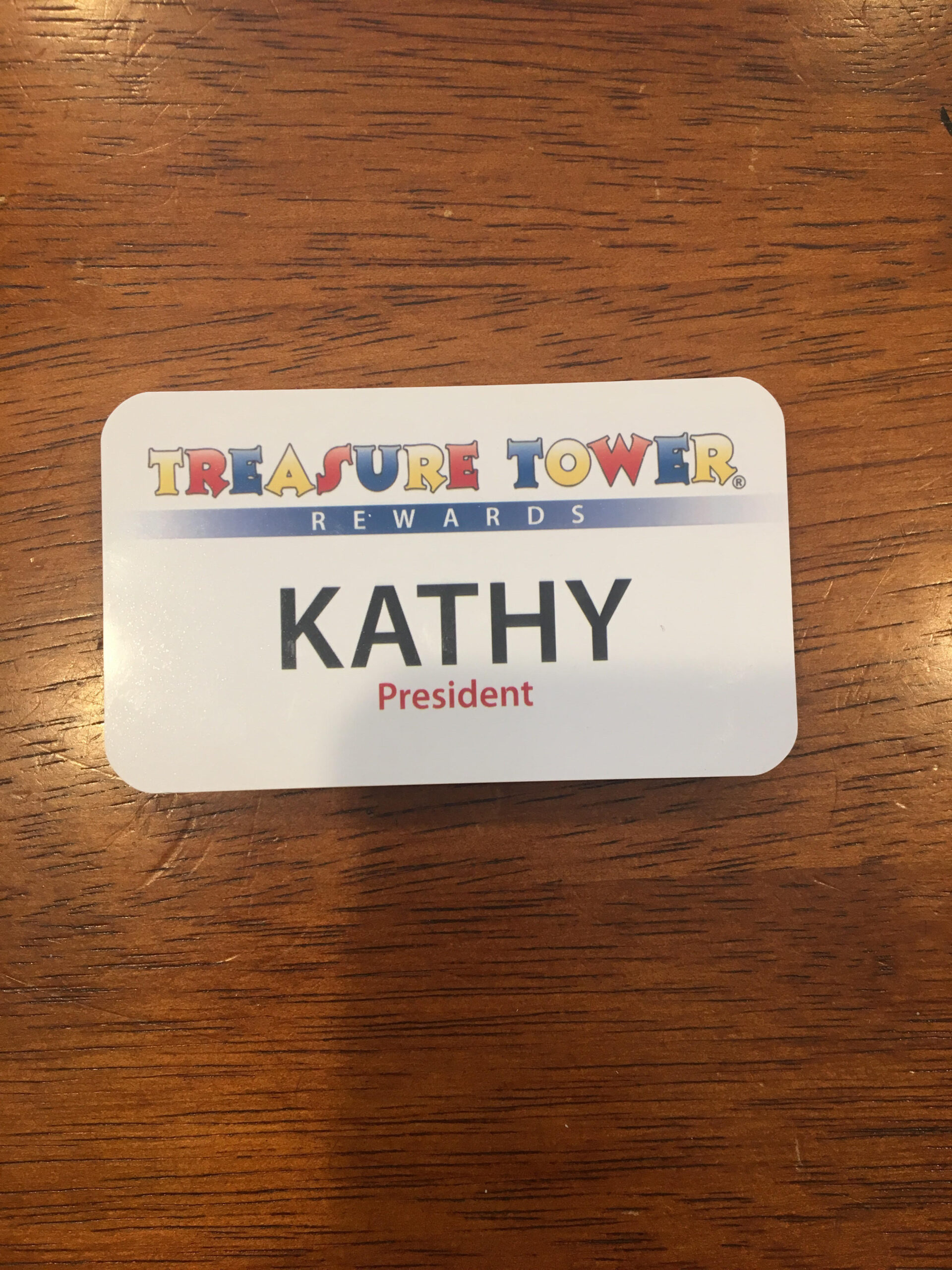 Treasure Tower Name Tag Kathy